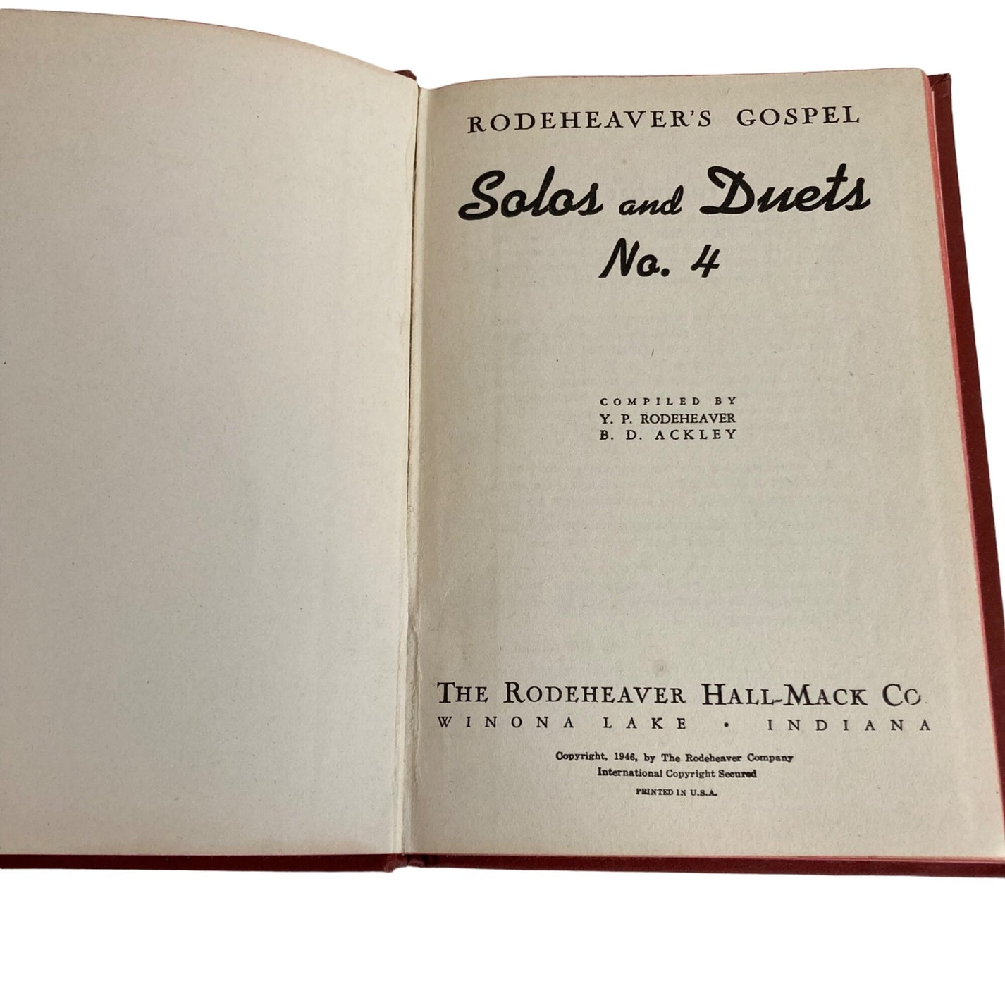 Vintage Rodeheaver's Gospel Solos Duets No. 4 Song Hymn Book – Sunrise ...