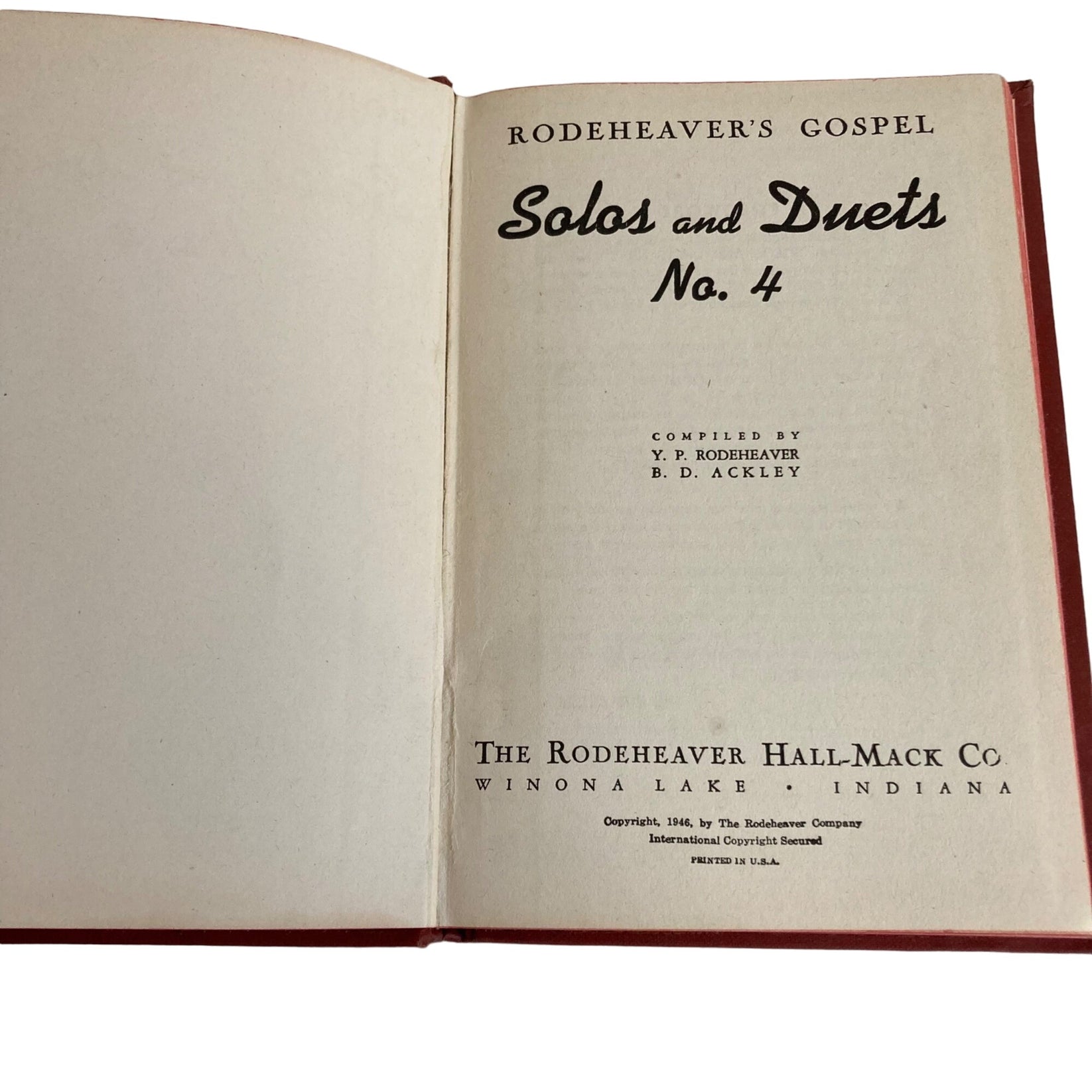 Vintage Rodeheaver's Gospel Solos Duets No. 4 Song Hymn Book – Sunrise ...