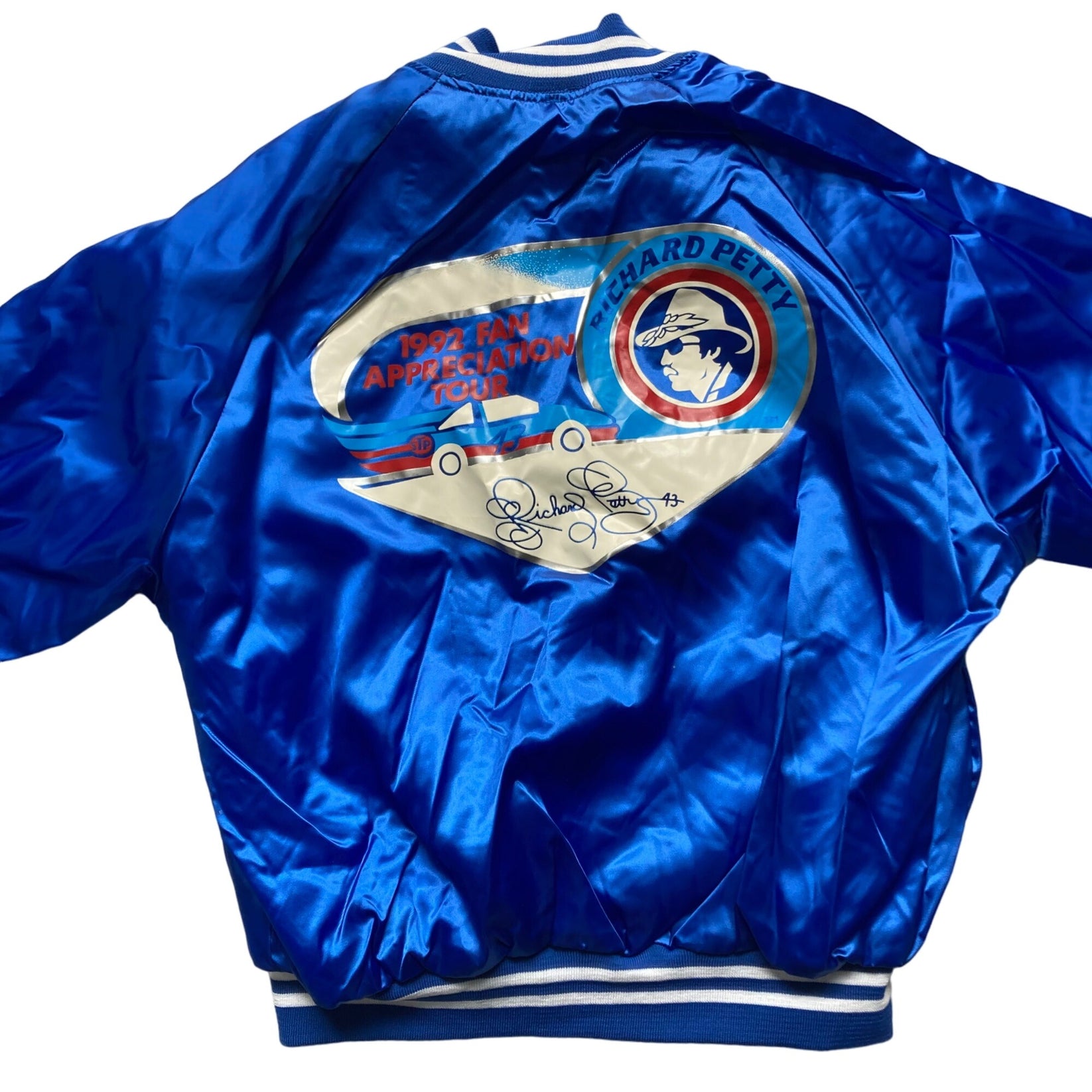 Vintage Richard Petty NASCAR 1992 Fan Appreciation Tour Satin Jacket X ...