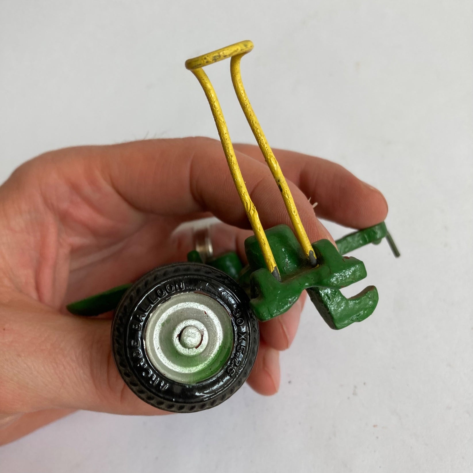 Vintage Arcade Toy Sickle Bar Mower Cast Iron Green/Yellow John Deere ...