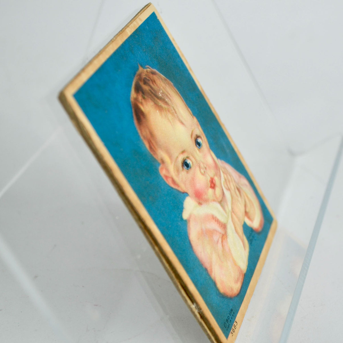 Charlotte Becker Now I Lay Me Baby 3D Embossed Cardboard Lithograph Pr ...