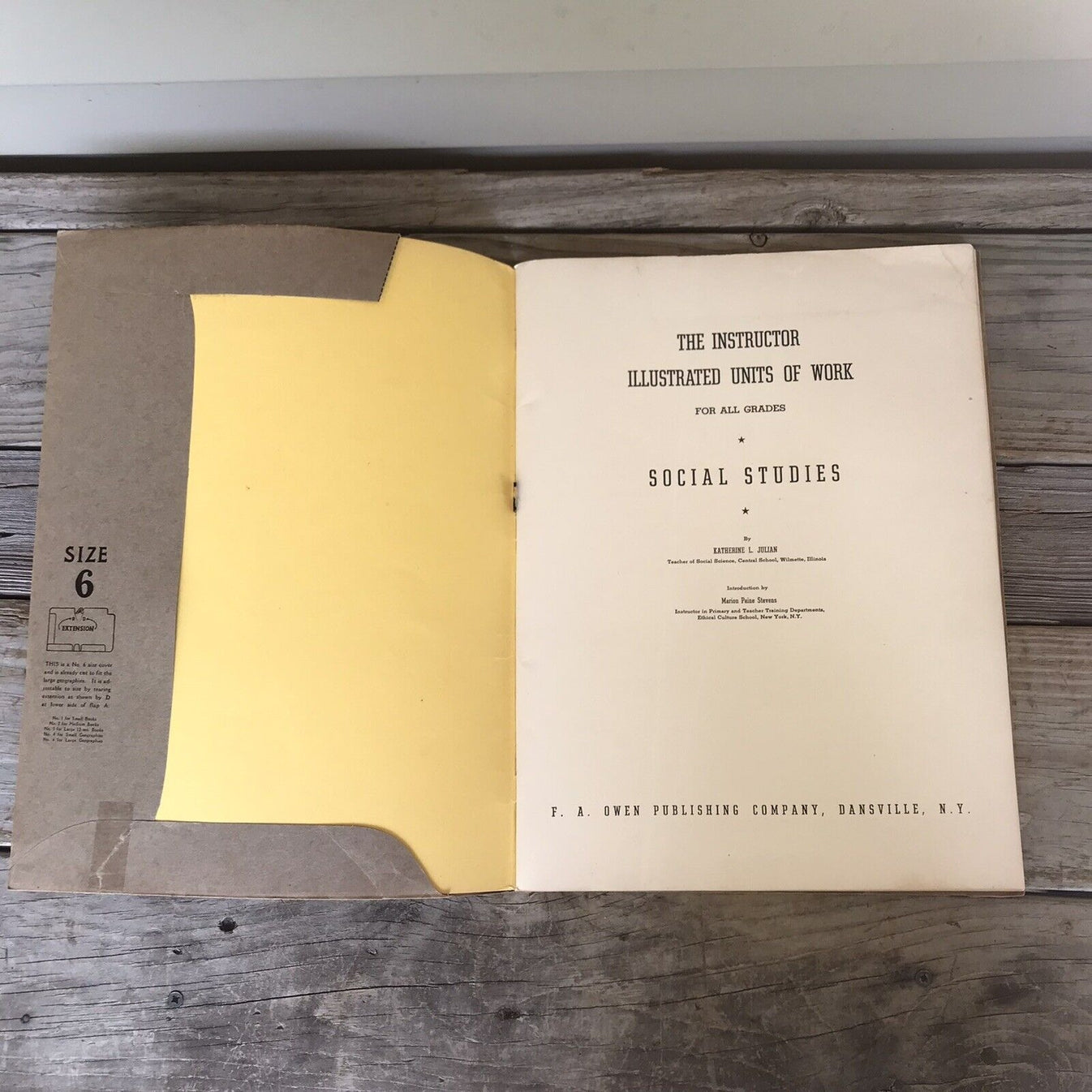 1937 Social Studies Book, “The Instructor Illustrated Units Of Work” V ...