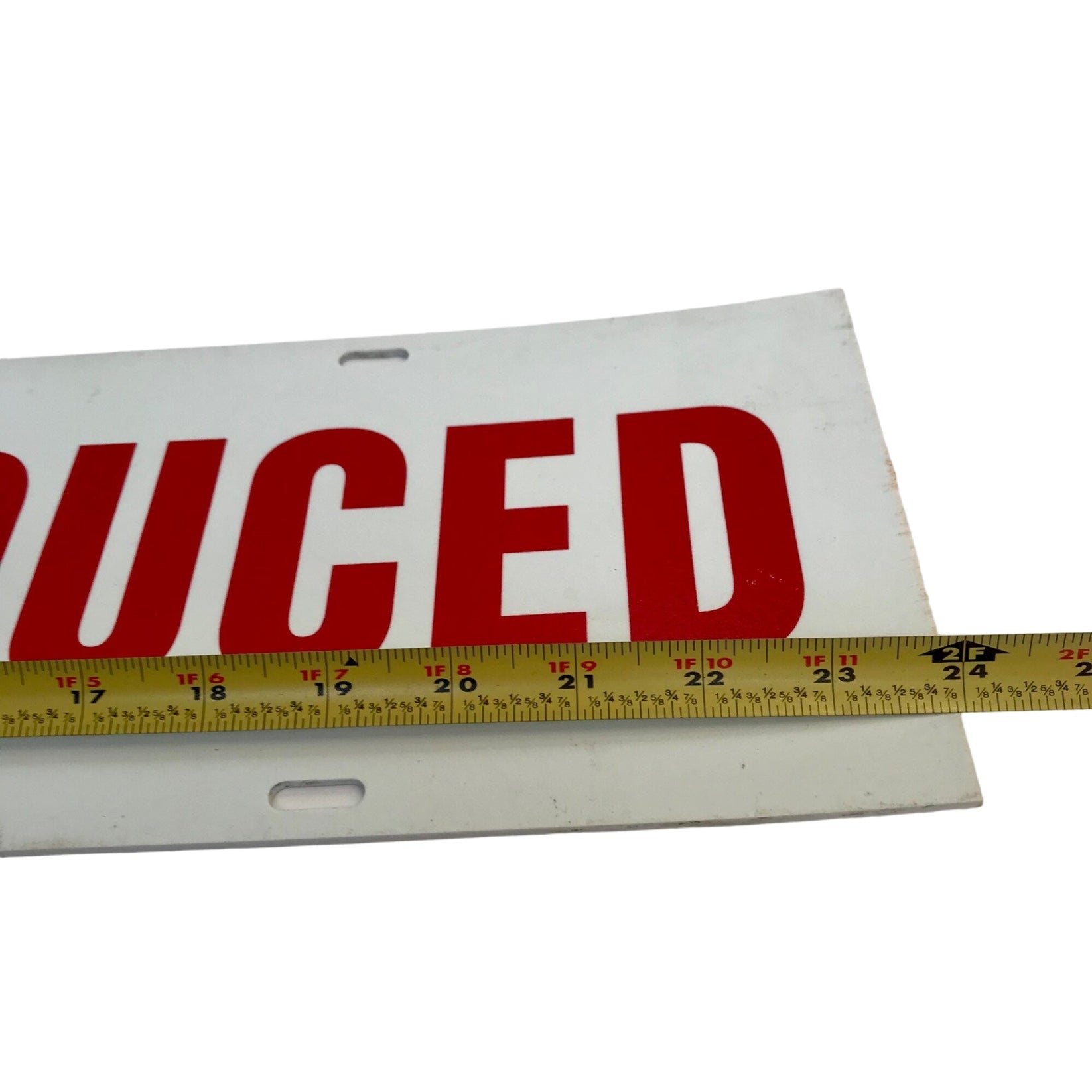 Vintage PRICE REDUCED Plastic Sign 24” Double-Sided – Sunrise Pickers
