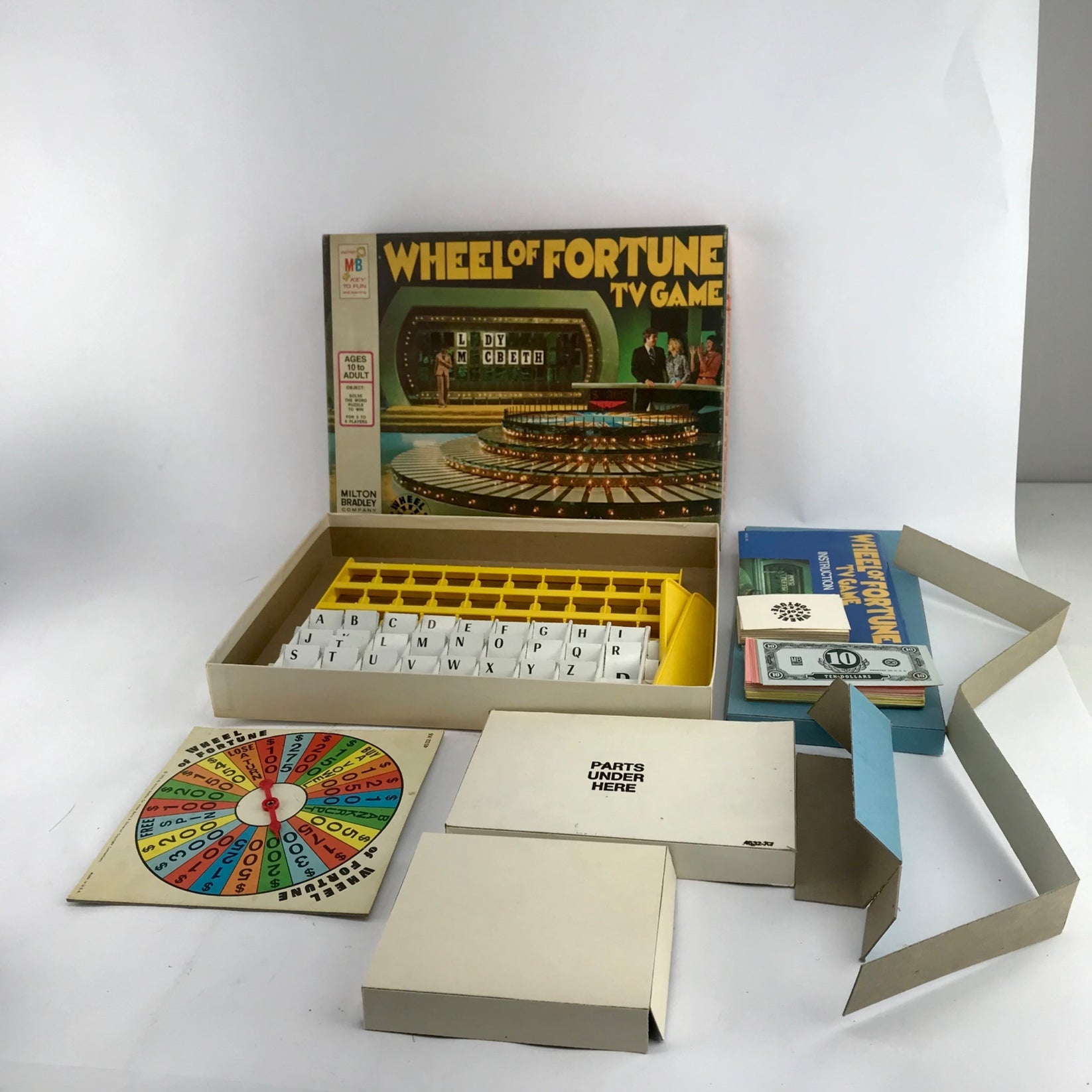 Vintage Wheel of Fortune Board Game 1975 Milton Bradley MB 4532 ...